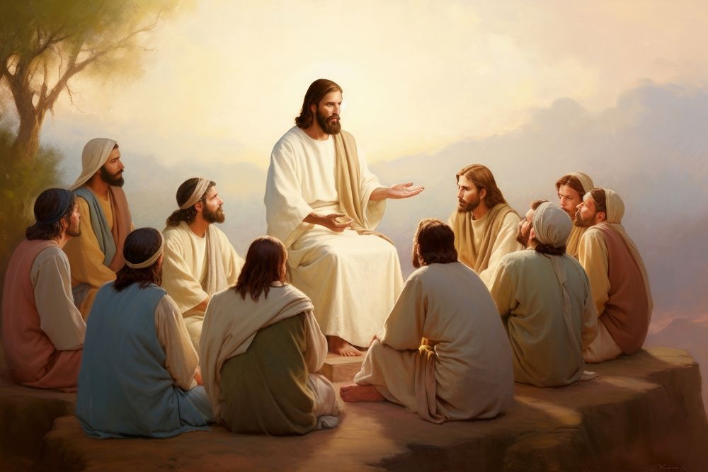 Jesus teaching disciples illustration historical | Free Photo ...