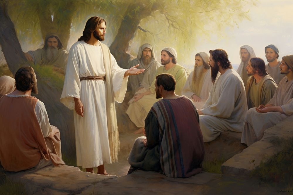 Jesus teaching disciples illustration historical | Free Photo ...