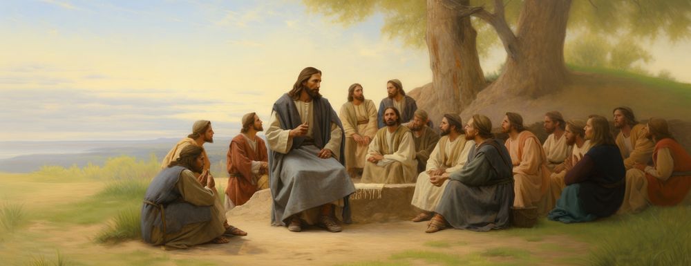 Jesus teaching disciples illustration historical | Free Photo ...