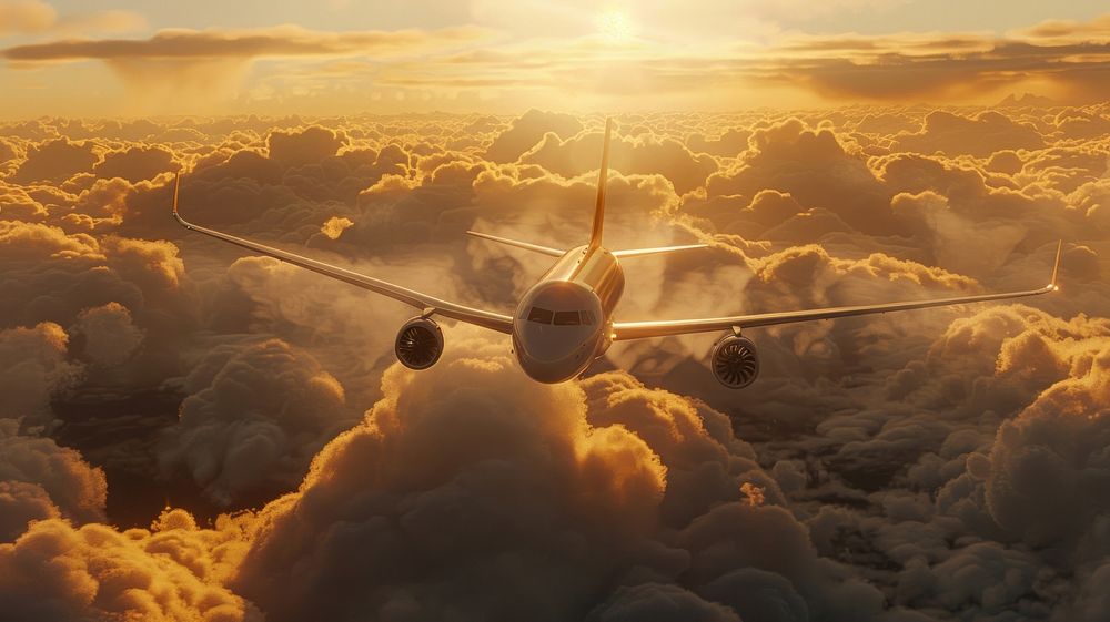 Commercial aeroplane flying airplane flight | Free Photo - rawpixel