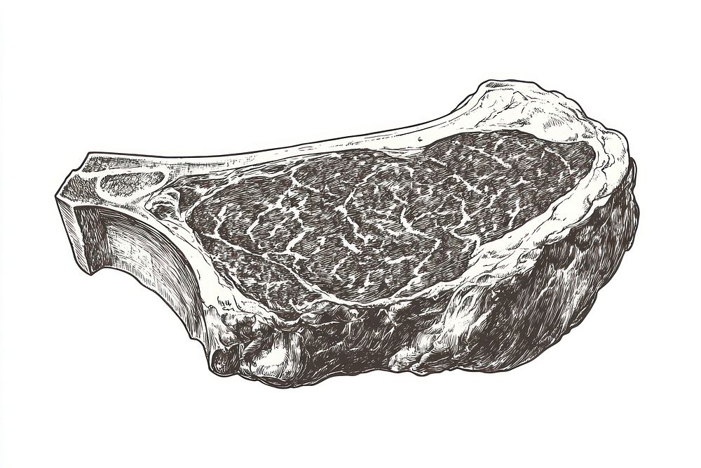 Rare steak art drawing black. | Free Photo Illustration - rawpixel
