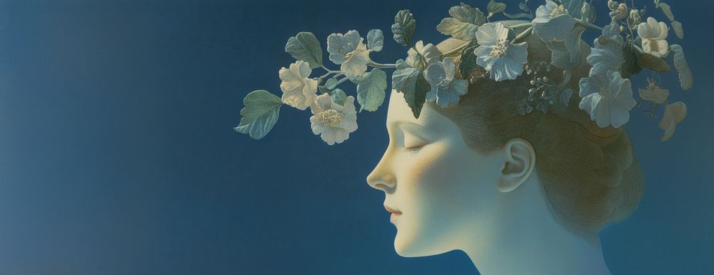 Woman and flowers inspired human | Free Photo Illustration - rawpixel