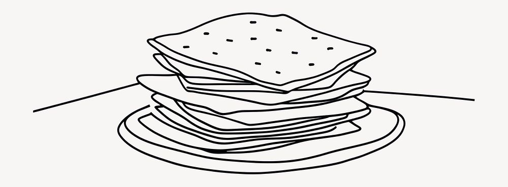 Matzah cracker drawing art crackers | Free Vector - rawpixel