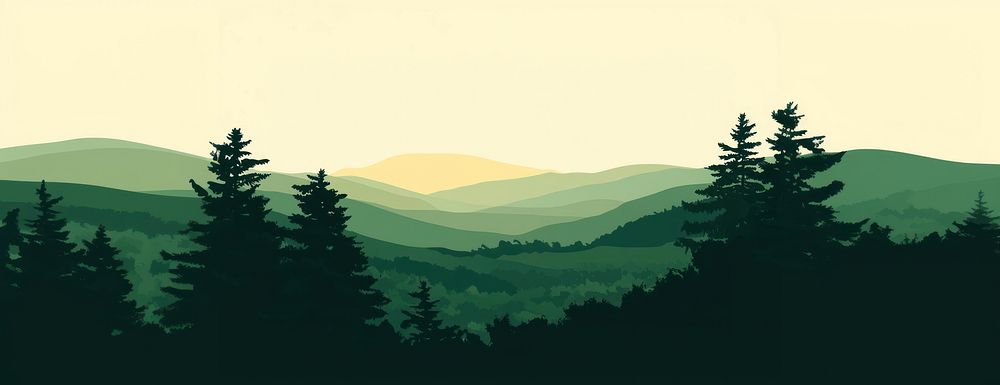 Nature green landscape scenery vector | Free Vector - rawpixel