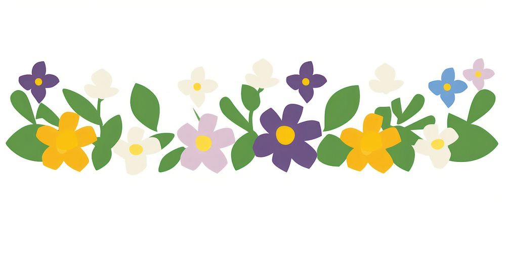 Spring flowers border illustration graphics | Free Photo Illustration ...
