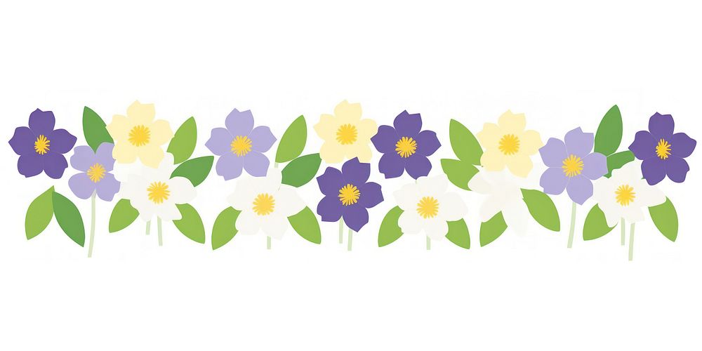 Spring flowers border illustration graphics | Free Photo Illustration ...