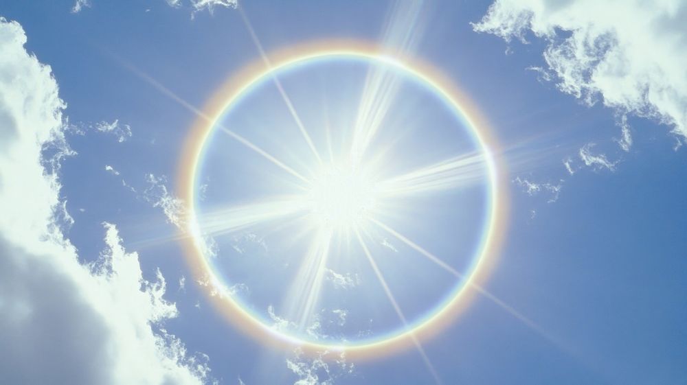 Sphere sun sky sunlight rainbow. | Free Photo - rawpixel