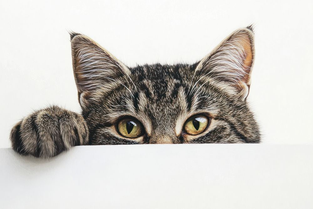 Cat peeking kitten abyssinian. | Free Photo - rawpixel