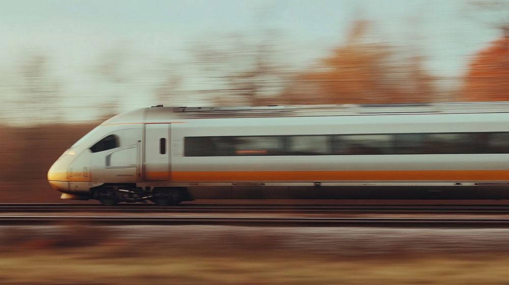 High-speed head-train passing transportation railway | Free Photo ...