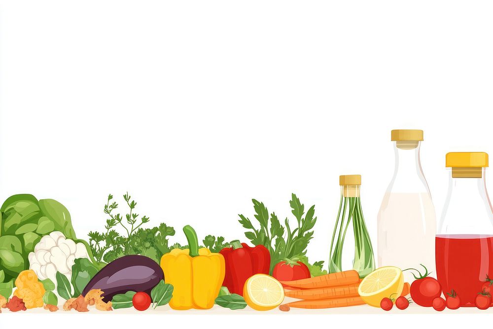 Food Ingredient Border food illustration | Free Photo Illustration ...