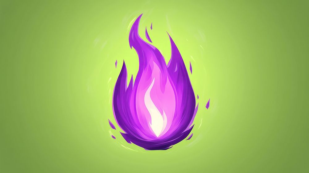Cartoon purple flame icon illustration | Free Photo Illustration - rawpixel