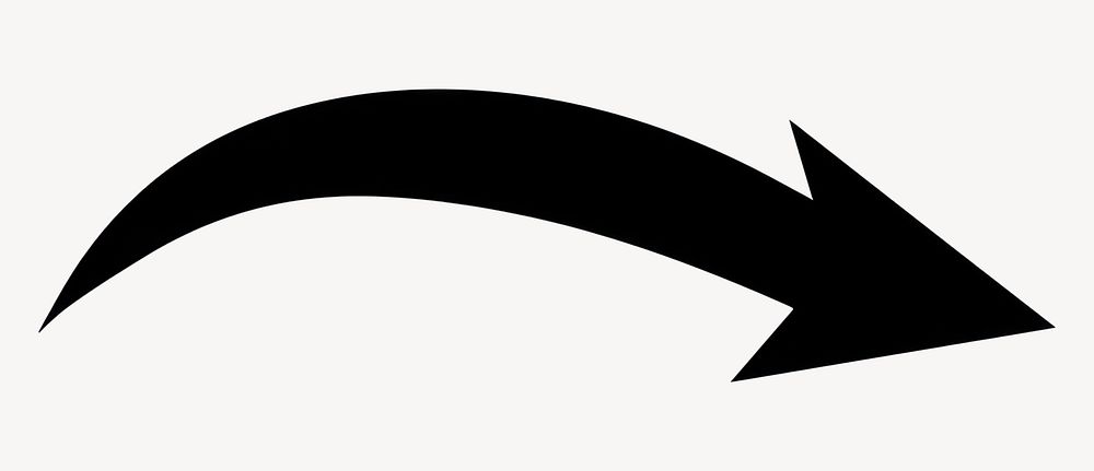 Simple curved arrow icon linear | Free Vector - rawpixel