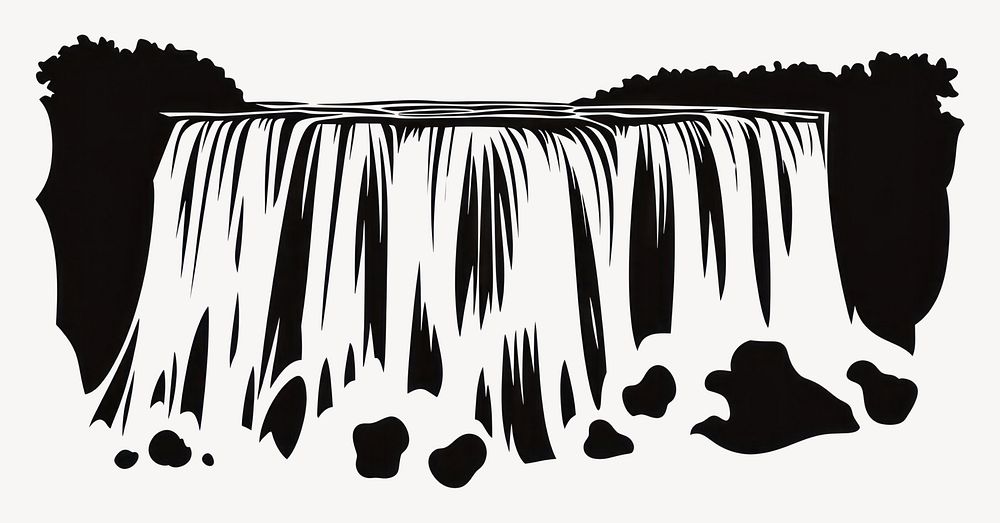 Niagara Falls linear art illustration | Free Vector - rawpixel