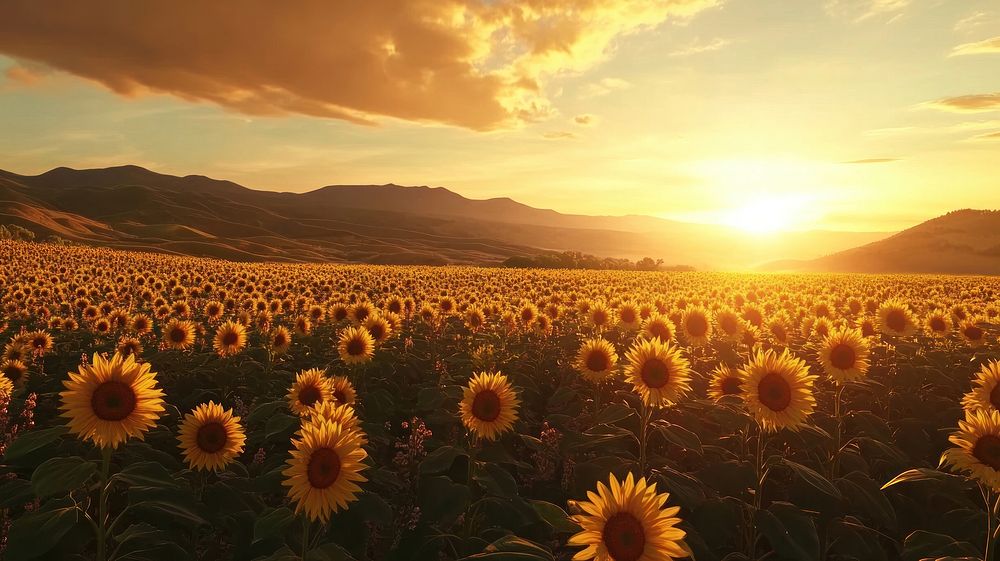 Sunflower field sunflowers landscape scenery. | Free Photo - rawpixel