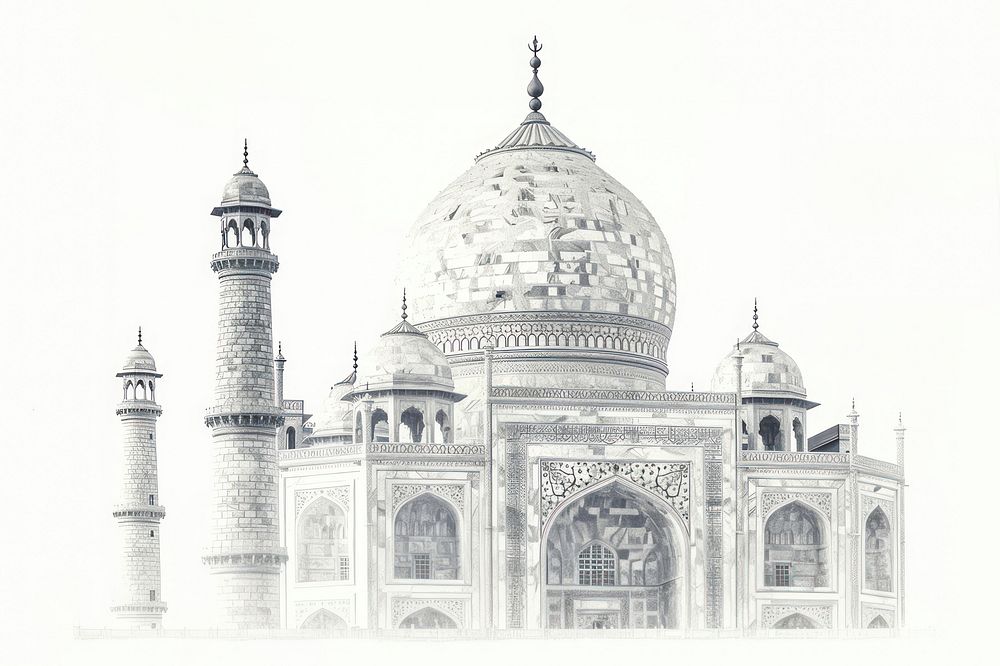 Taj Mahal collage cutouts landmark | Free Photo Illustration - rawpixel