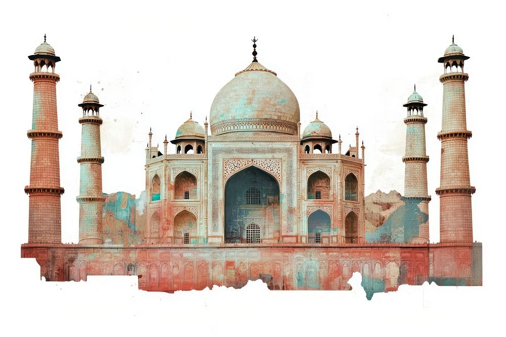 Taj Mahal collage cutouts architecture | Free Photo Illustration - rawpixel