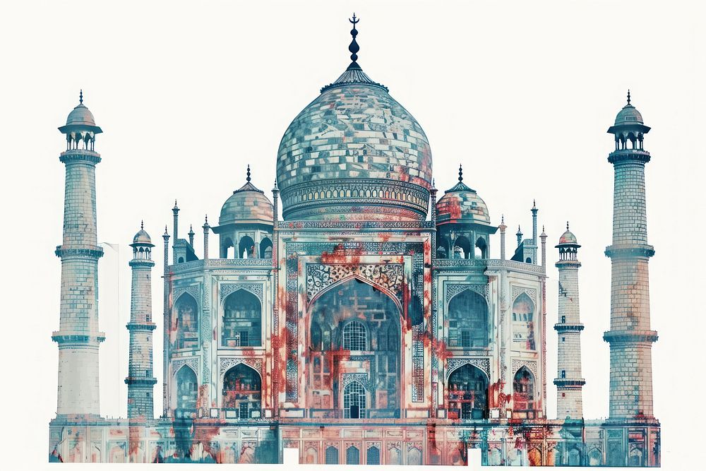 Taj Mahal collage cutouts architecture | Free Photo Illustration - rawpixel