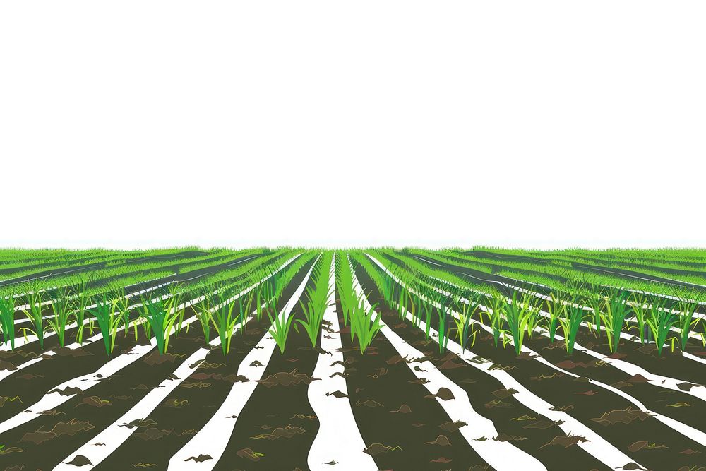 Grass field border illustration nature | Free Photo Illustration - rawpixel