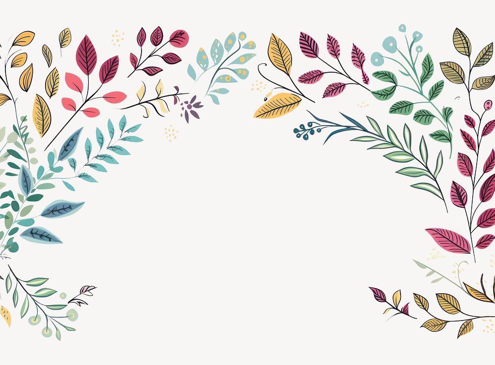 Leaf Border Clipart leaf illustration | Free Vector - rawpixel