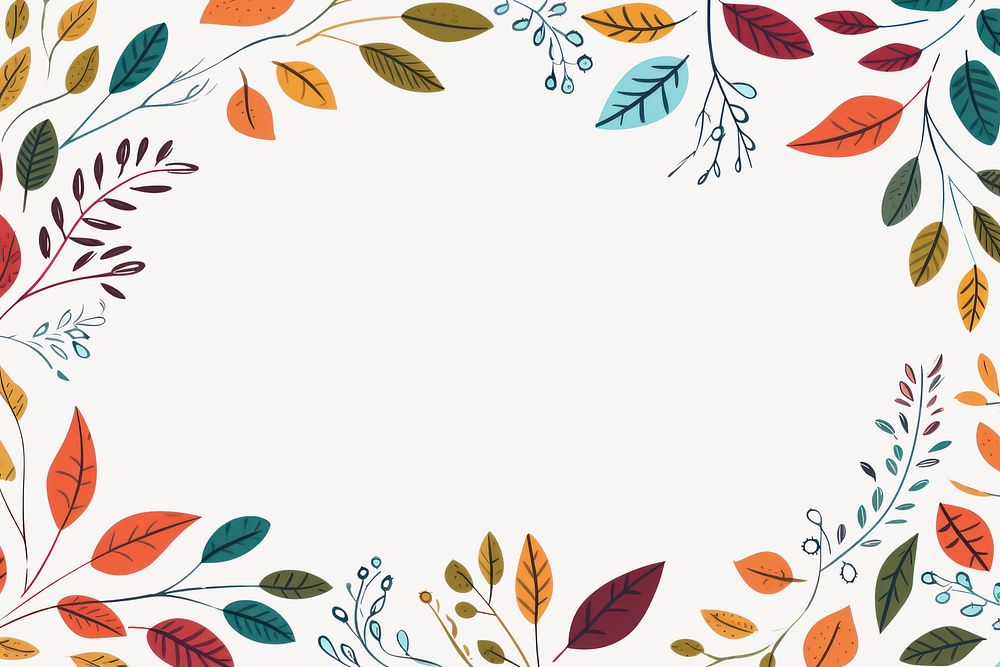 Leaf Border Clipart leaves leaf | Free Vector - rawpixel