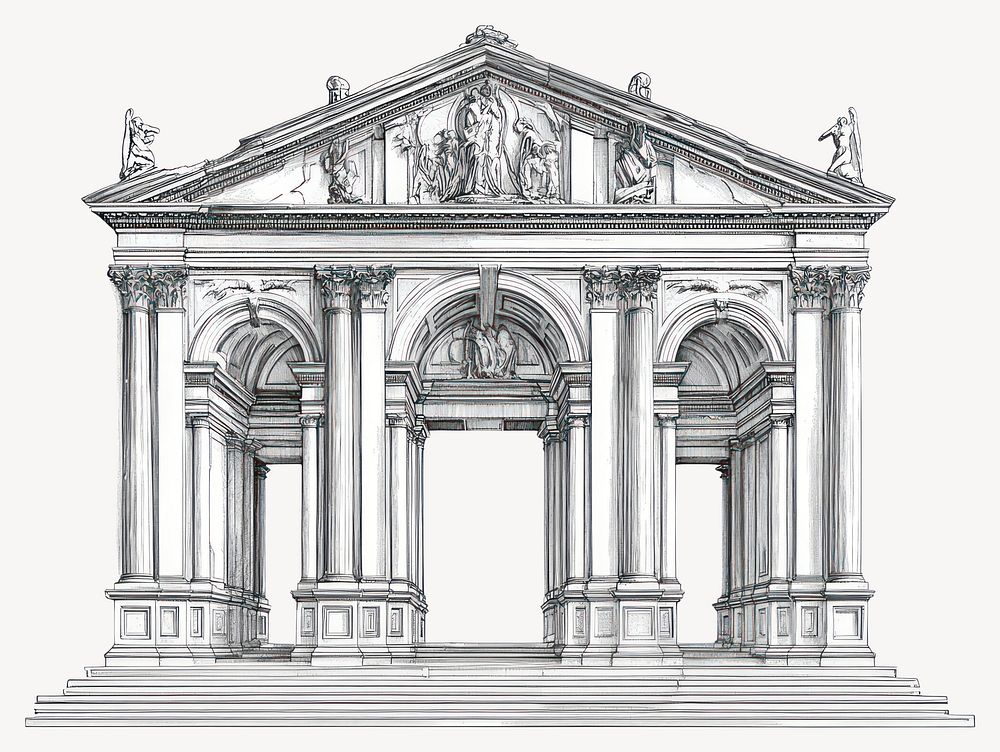 Wall drawing architectural architecture vector | Free Vector - rawpixel