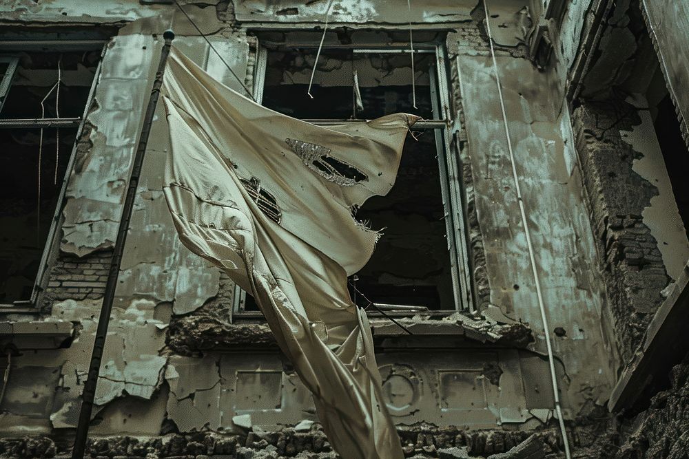 Tattered white flag and pole | Free Photo - rawpixel