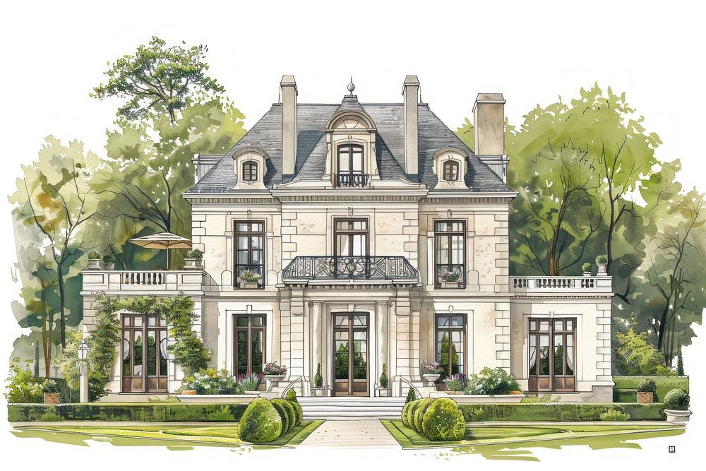 French chateaux architecture building elegant. | Free Photo ...