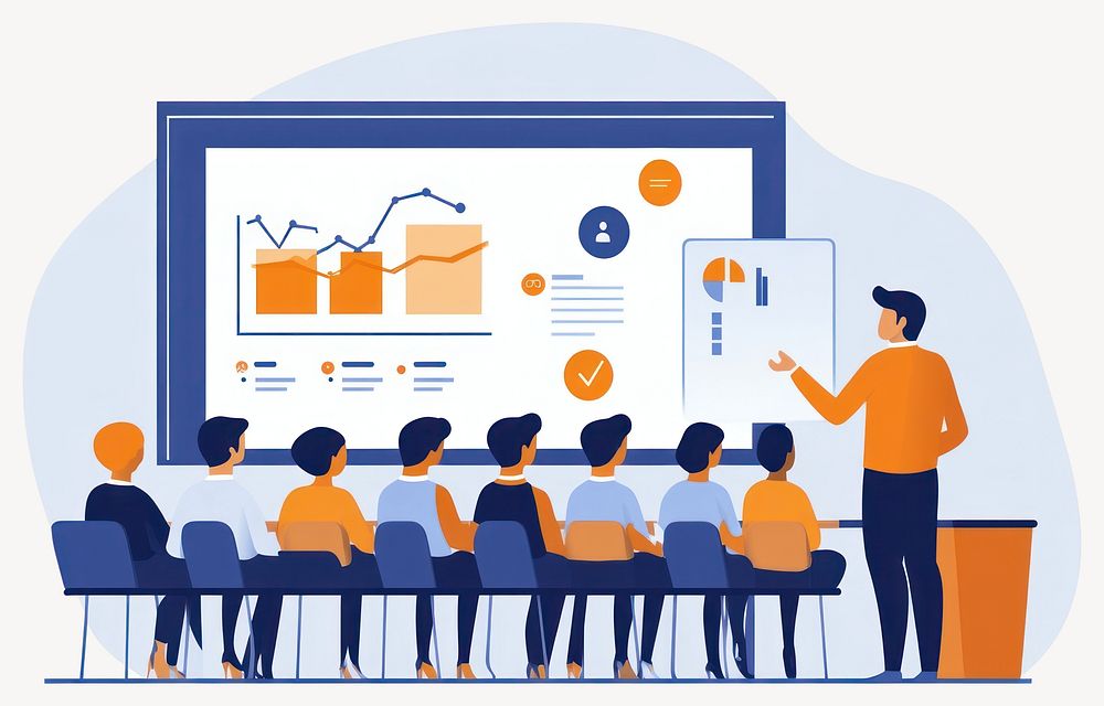 Business people having marketing meeting | Free Vector - rawpixel