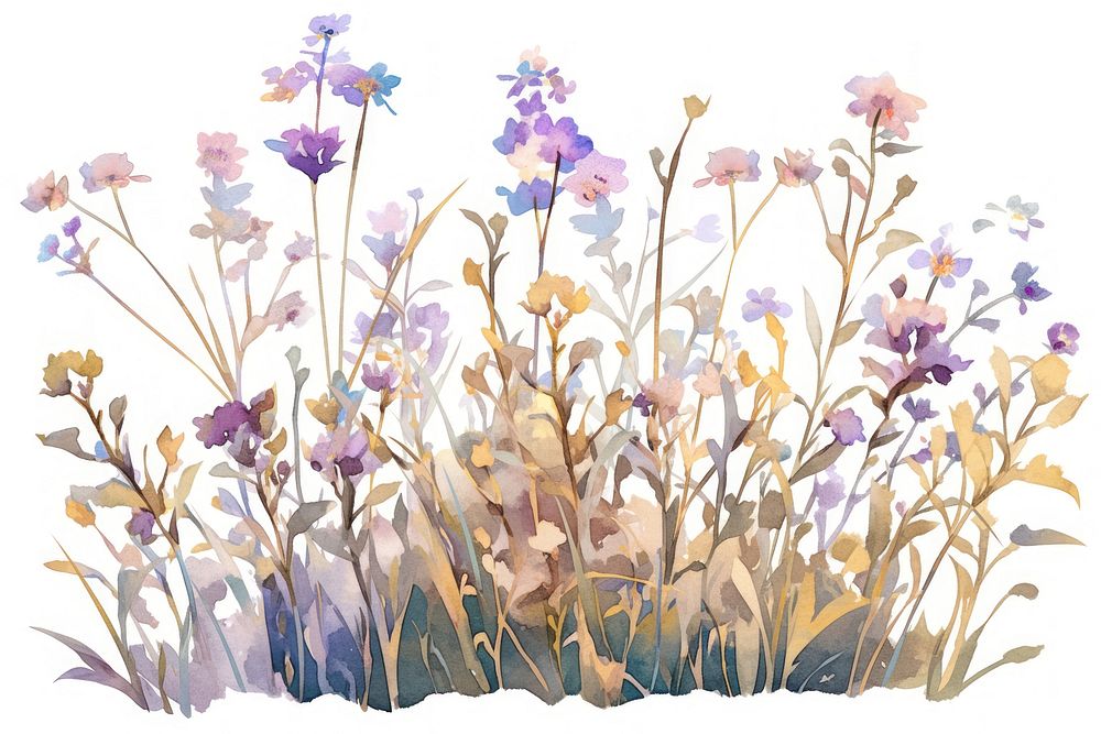 Grass shrub art illustration watercolor. | Free Photo Illustration ...