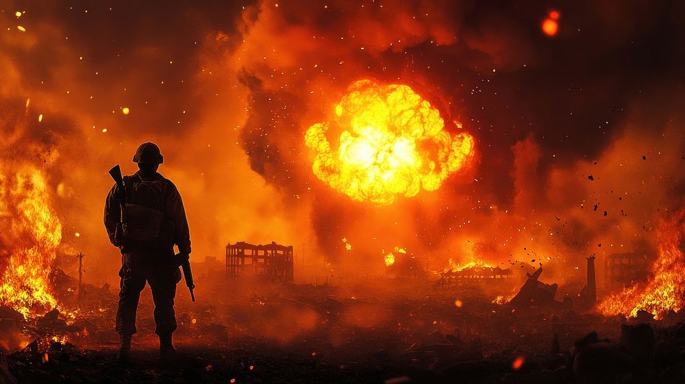 Soldier fire explosion weapon. | Free Photo - rawpixel