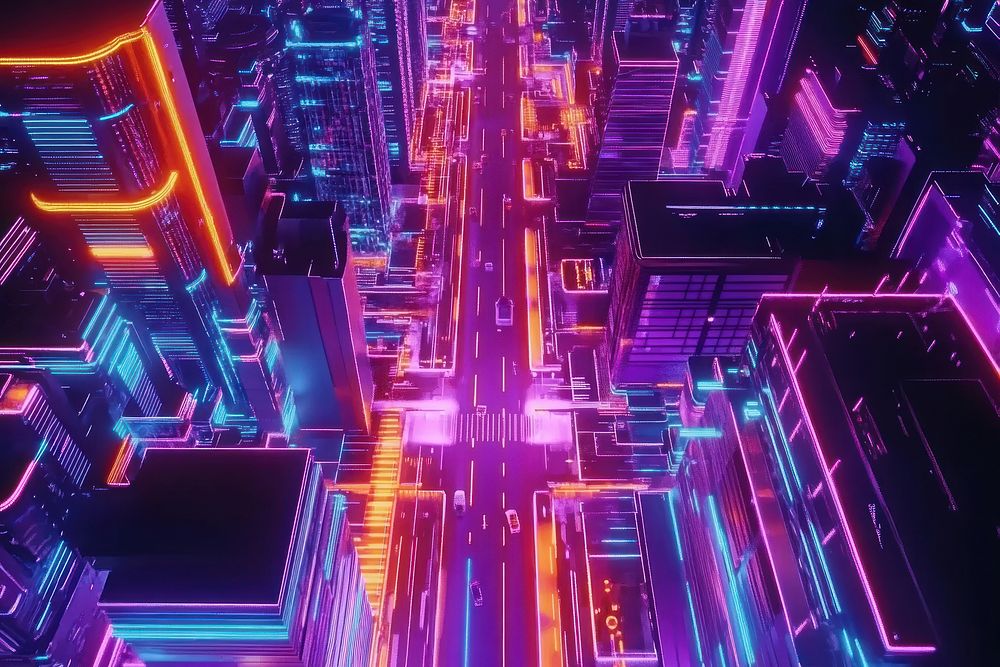 Cyberpunk cityscape neon style futuristic | Free Photo Illustration ...
