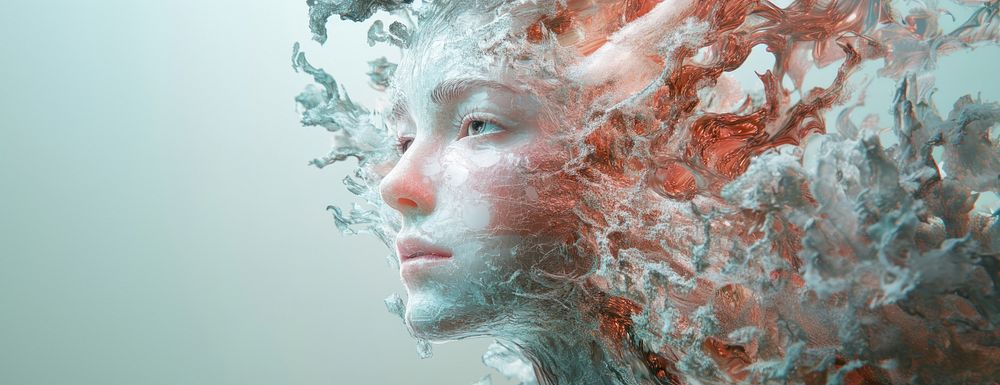 Data technology portrait face visualization | Free Photo Illustration ...