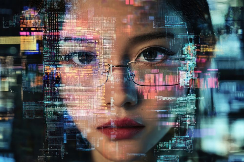 Data technology portrait glasses data | Free Photo Illustration - rawpixel
