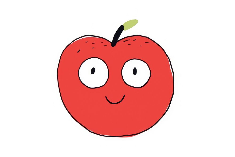 Apple cartoon drawing simple | Free Photo Illustration - rawpixel