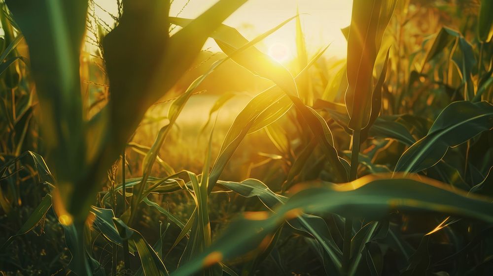 Leaves corn sun sunset agriculture | Free Photo - rawpixel