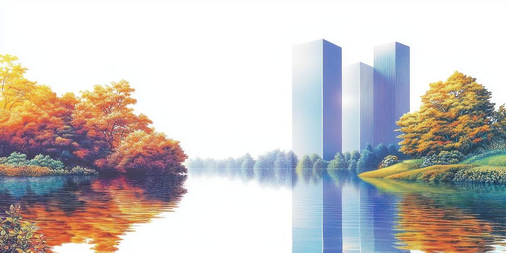 Tower building water landscape buildings. | Free Photo Illustration ...