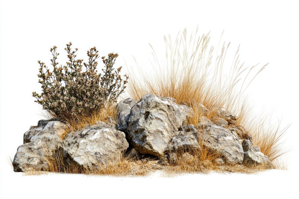 Dry grass meadow rocks vegetation | Free Photo - rawpixel