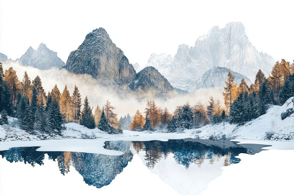 Snow landscapes border mountain nature | Free Photo - rawpixel