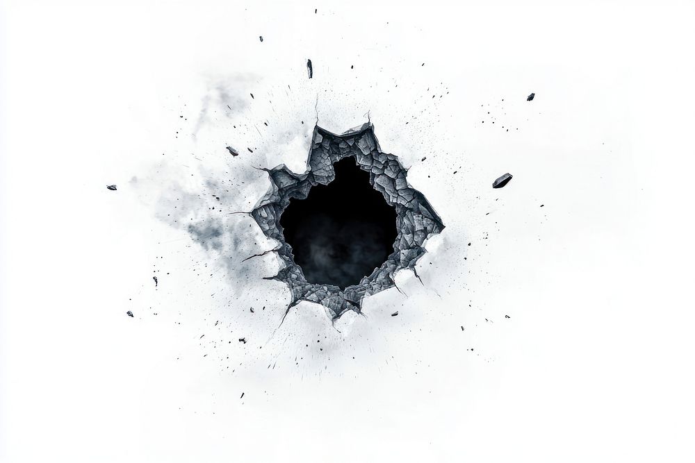 Bullet holes impact destruction explosion. | Free Photo Illustration ...