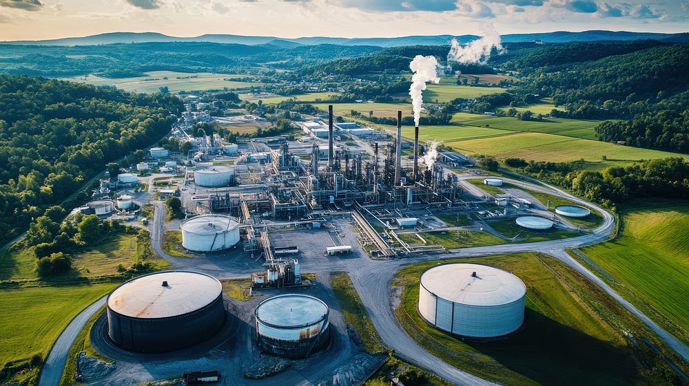 Big oil power plant refinery | Free Photo - rawpixel