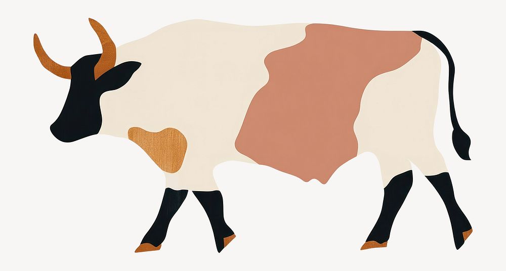 Ox walking illustration animal cow | Free Vector - rawpixel