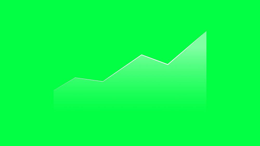 Minimalistic growth chart green screen | Premium Photo Illustration ...
