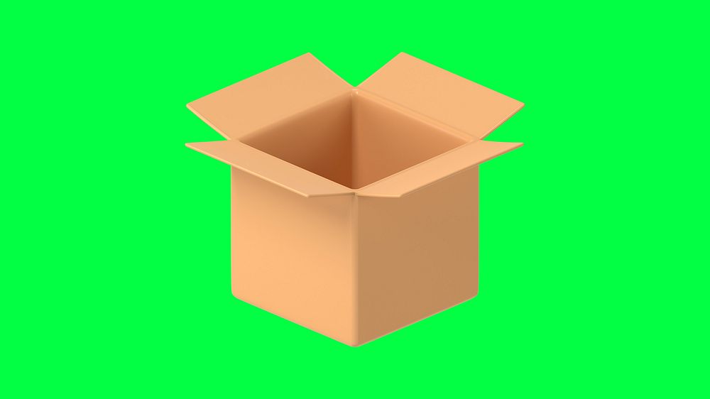 Open cardboard box green screen | Premium Photo - rawpixel