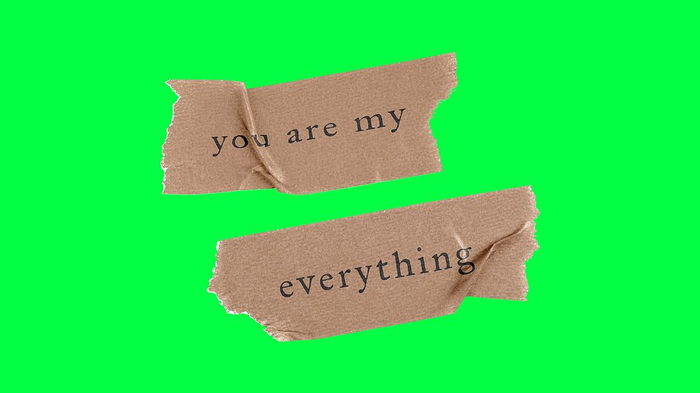 Romantic message tape green screen | Premium Photo Illustration - rawpixel
