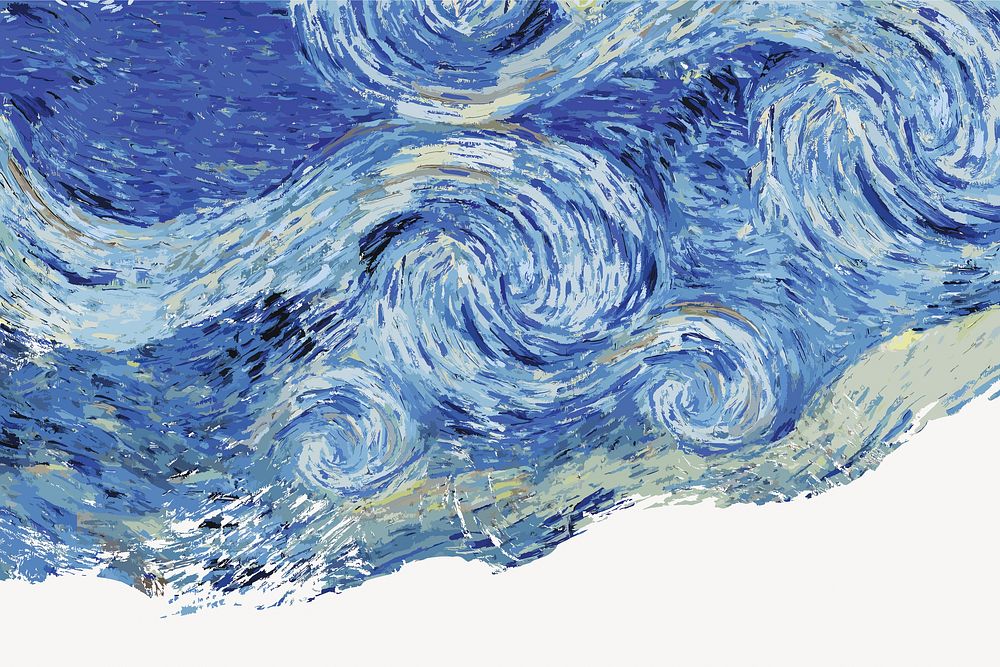 Van Gogh's starry night border | Free Vector - rawpixel