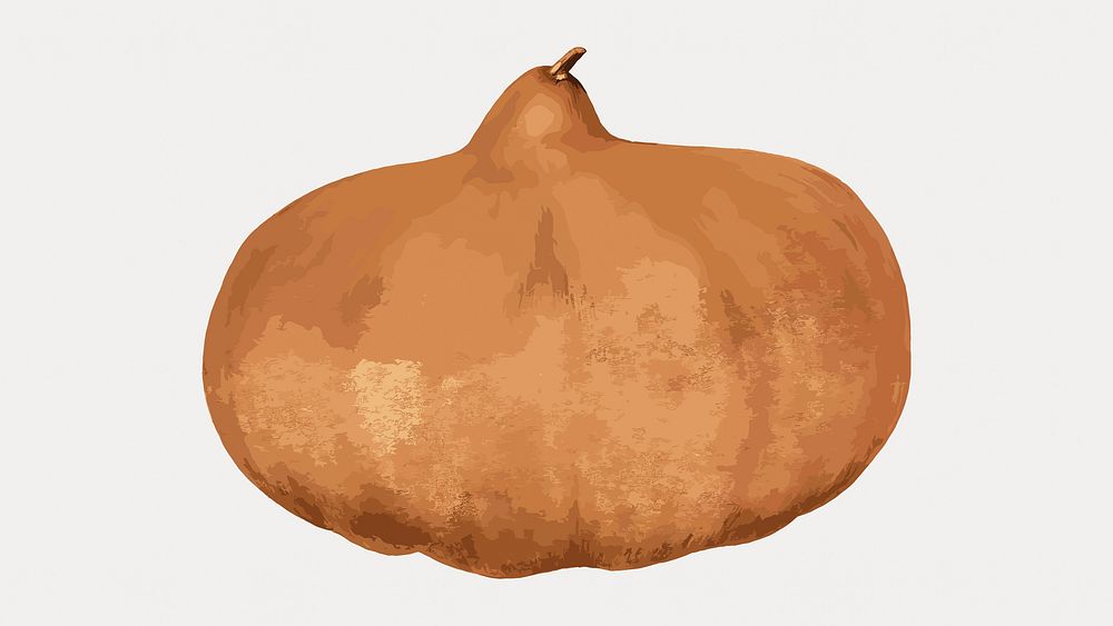 Watercolor gourd collage element illustration | Free Vector - rawpixel