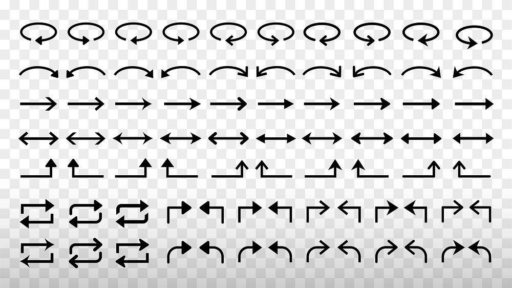 Set black arrows. Various arrow | Premium Vector - rawpixel