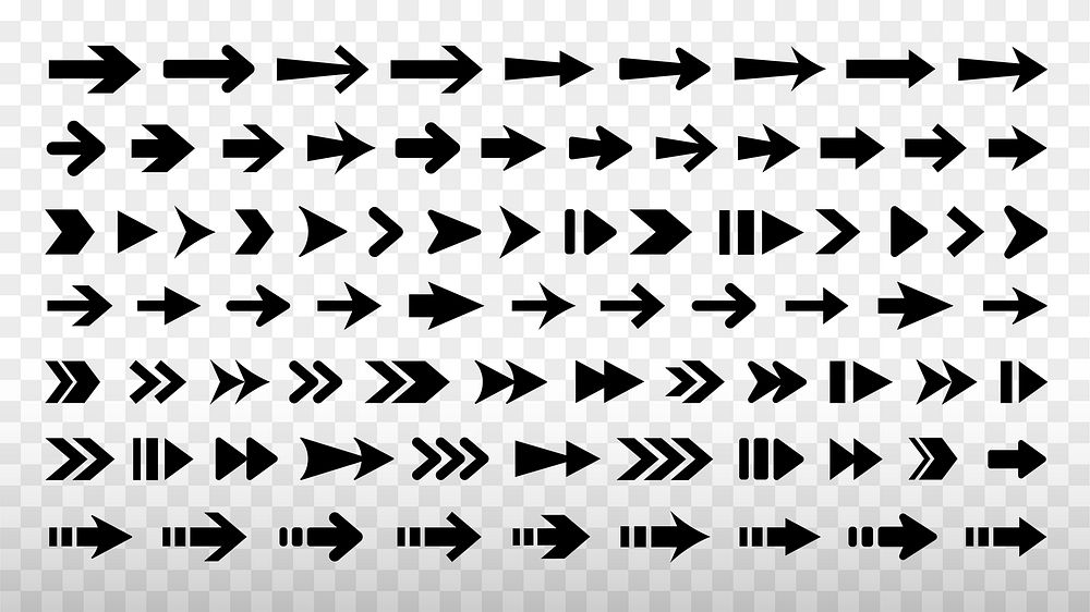 Collection black arrows. Various arrow | Premium Vector - rawpixel