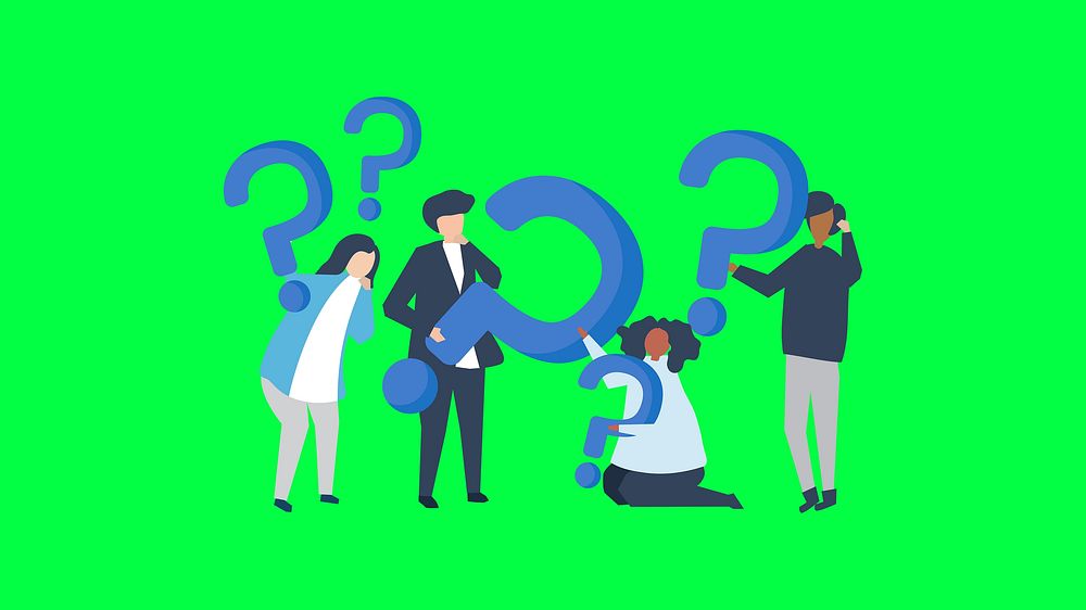 People discussing question marks concept | Premium Photo Illustration ...