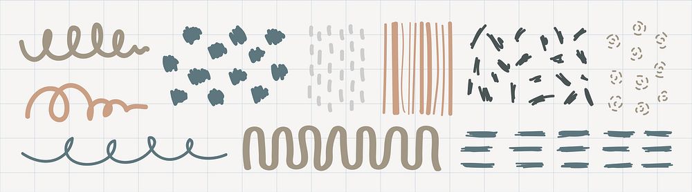 Abstract doodles earthy tones. Curved | Free Vector - rawpixel